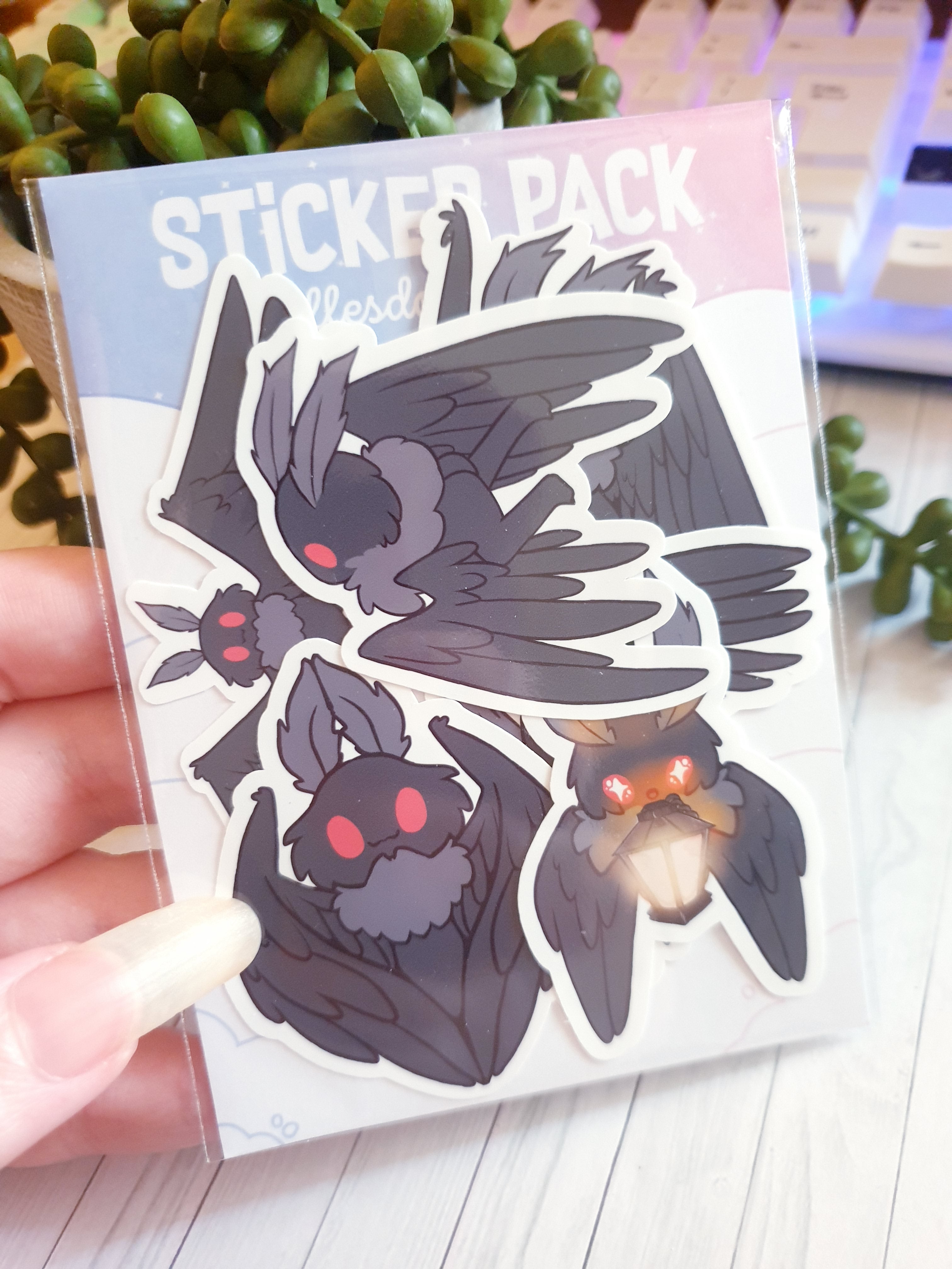 Mothman Sticker Pack – Ellesdoodlebox